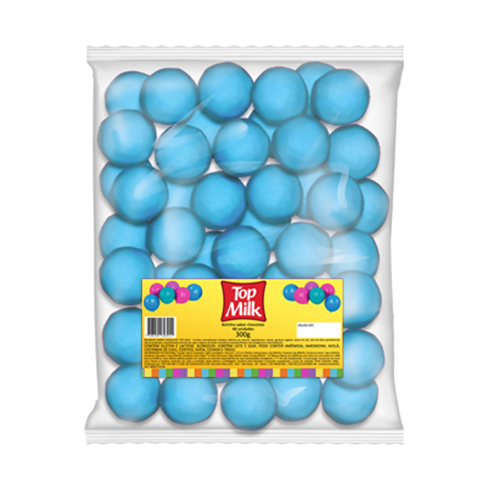 Bolinhas Chocolate Azul 300g - Top Milk - Doce Malu