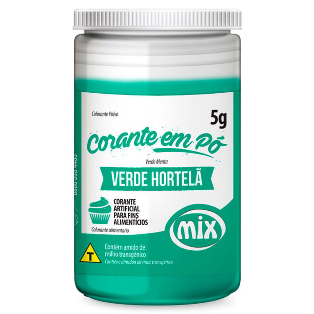 Corante em pó Verde Hortelã 5g - Mix - Doce Malu