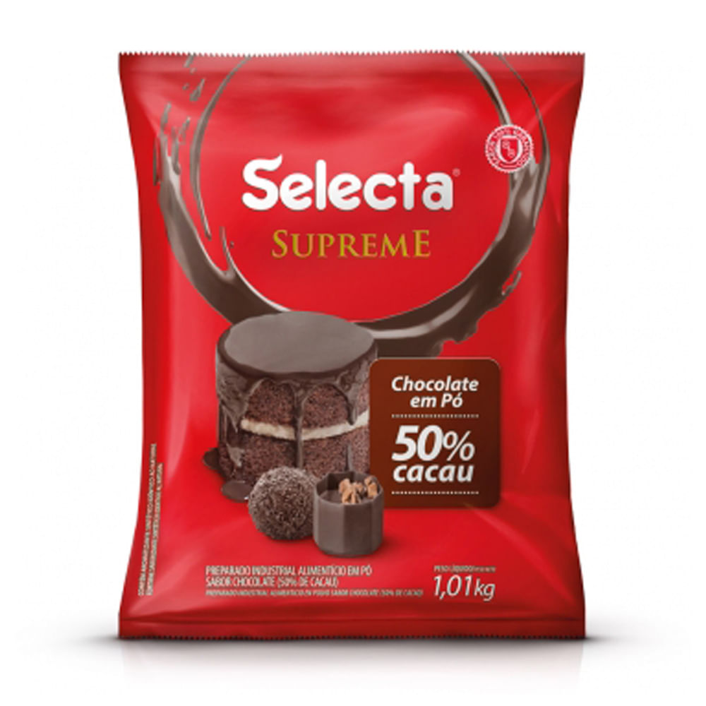 Chocolate em Pó 50% Cacau 1,01kg - Selecta - Doce Malu