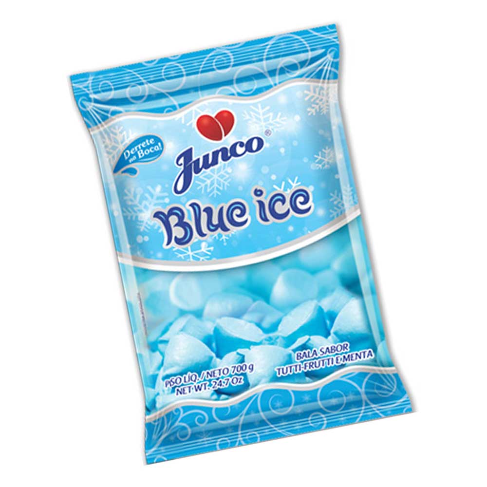 Bala Sabor Tutti Frutti Blue Ice 700g - Junco - Doce Malu