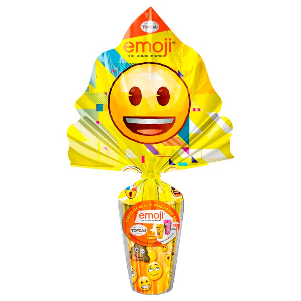 Ovo de Páscoa Chocolate Ao Leite Emoji 90g Topcau - Doce Malu