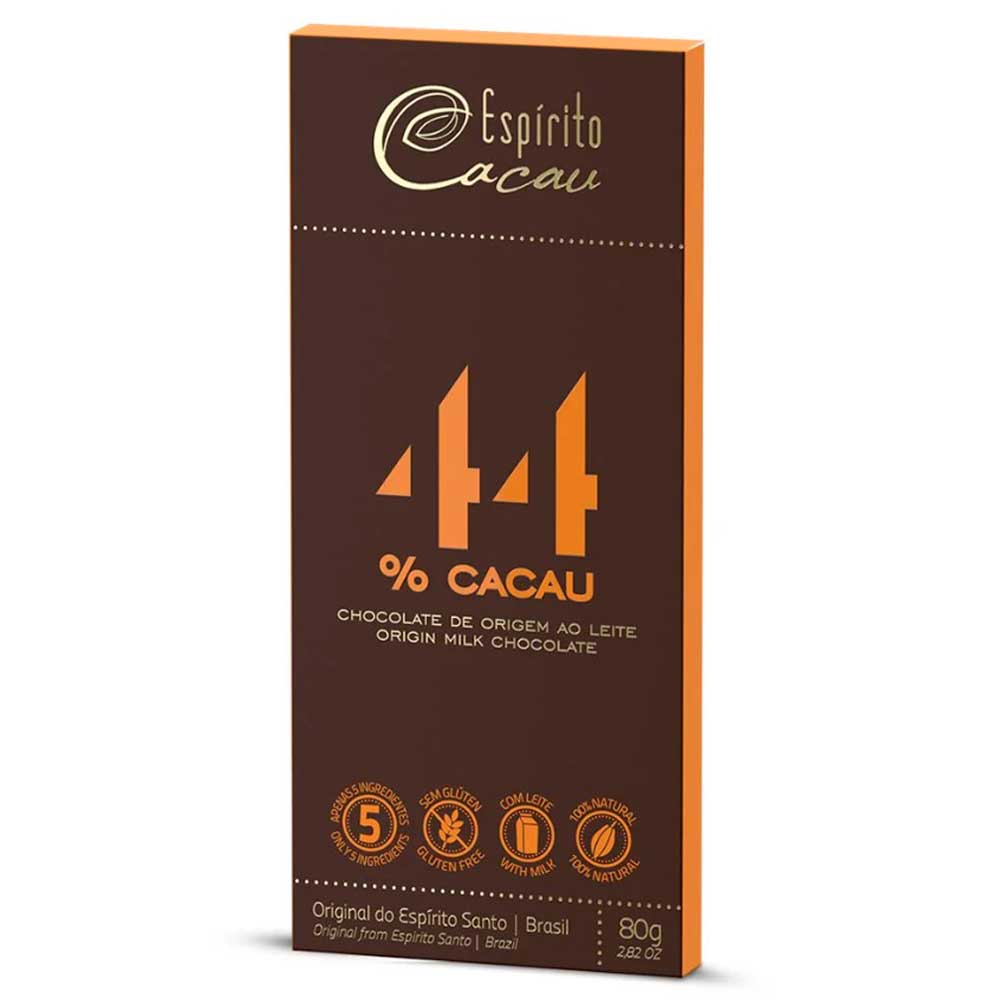 Tablete de Chocolate Ao Leite 44% Cacau 80g - Espírito Cacau - Doce Malu