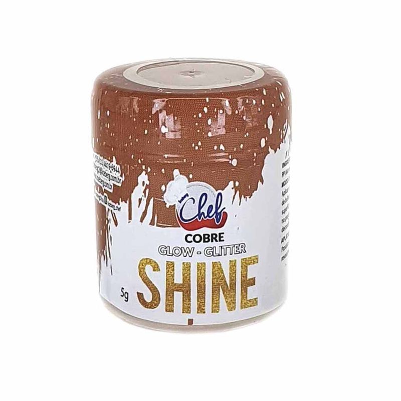 Glitter Glow Shine Cobre 5g Iceberg Chef - Doce Malu Glitter Glow Shine Cobre 5g Iceberg Chef - Doce Malu
