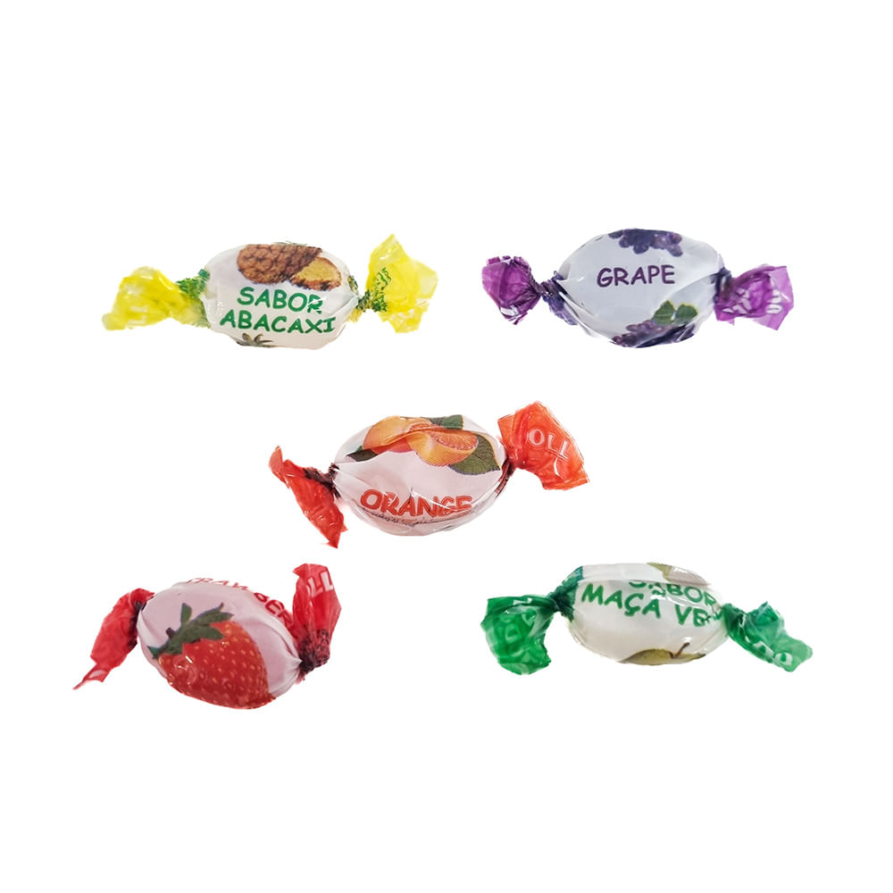 Bala Mastigável Doll Frutas Sortidas 600g - Confirma - Doce Malu