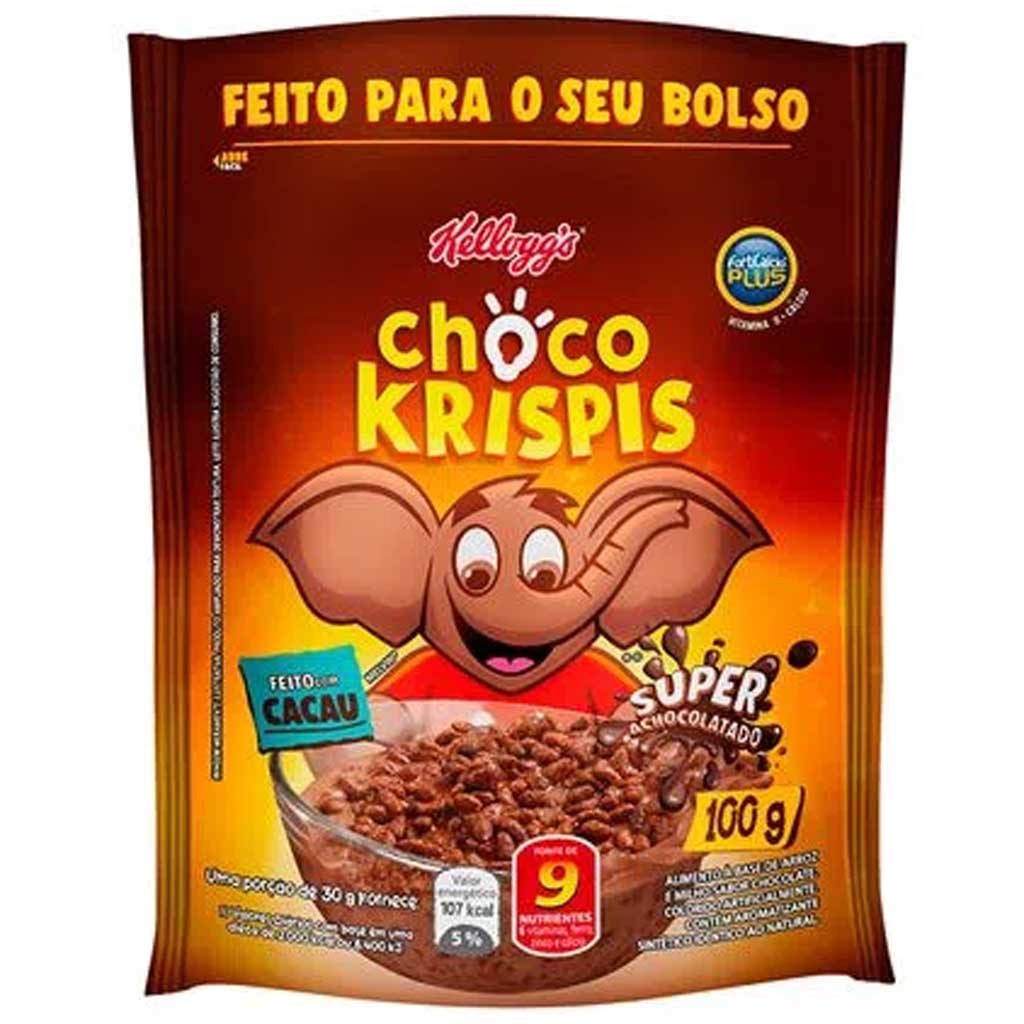 Cereal de Chocolate Choco Crispis 100g - Kelloggs - Doce Malu