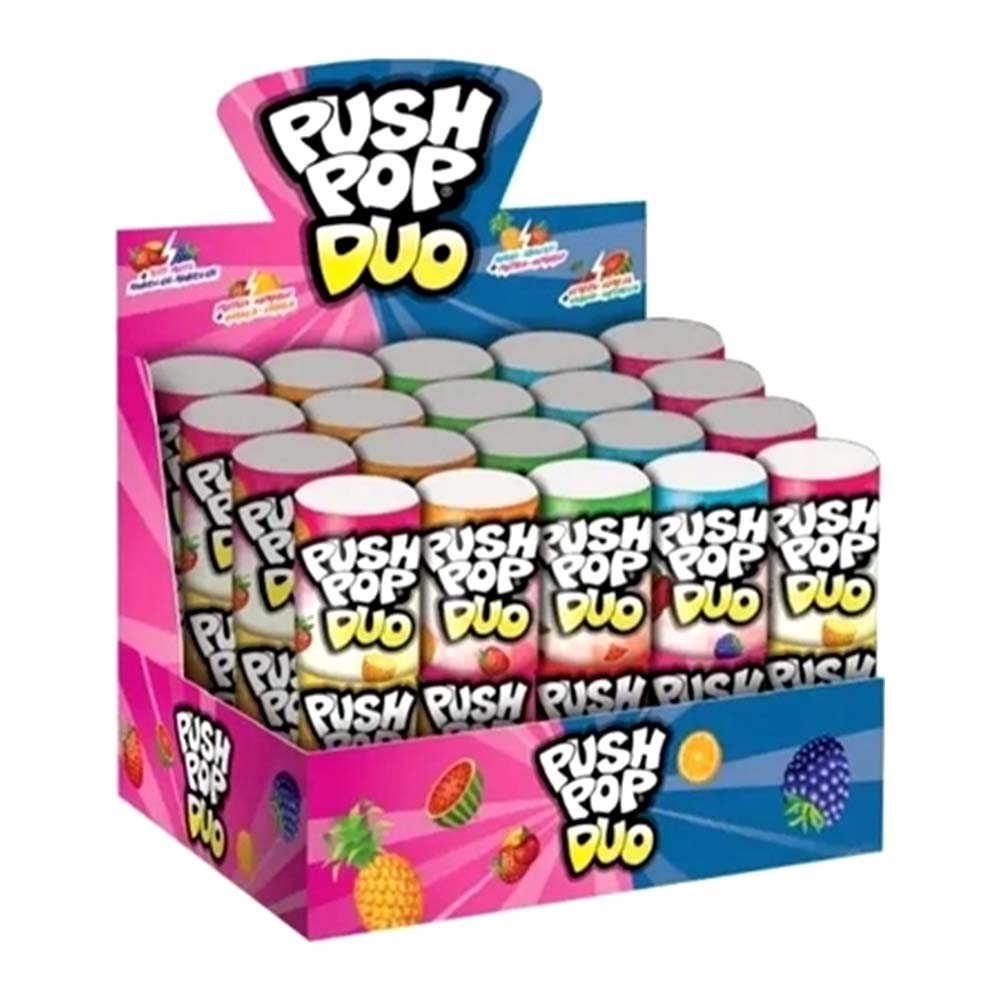 Pirulito Push Pop Duo Sortido c/20 - Doce Malu