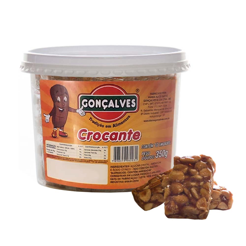Mini Crocante 350g - Gonçalves - Doce Malu