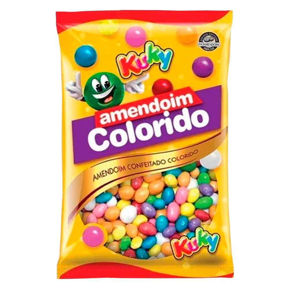 Amendoim Confeitado Colorido 400g - Kuky - Doce Malu Amendoim Confeitado Colorido 400g - Kuky - Doce Malu
