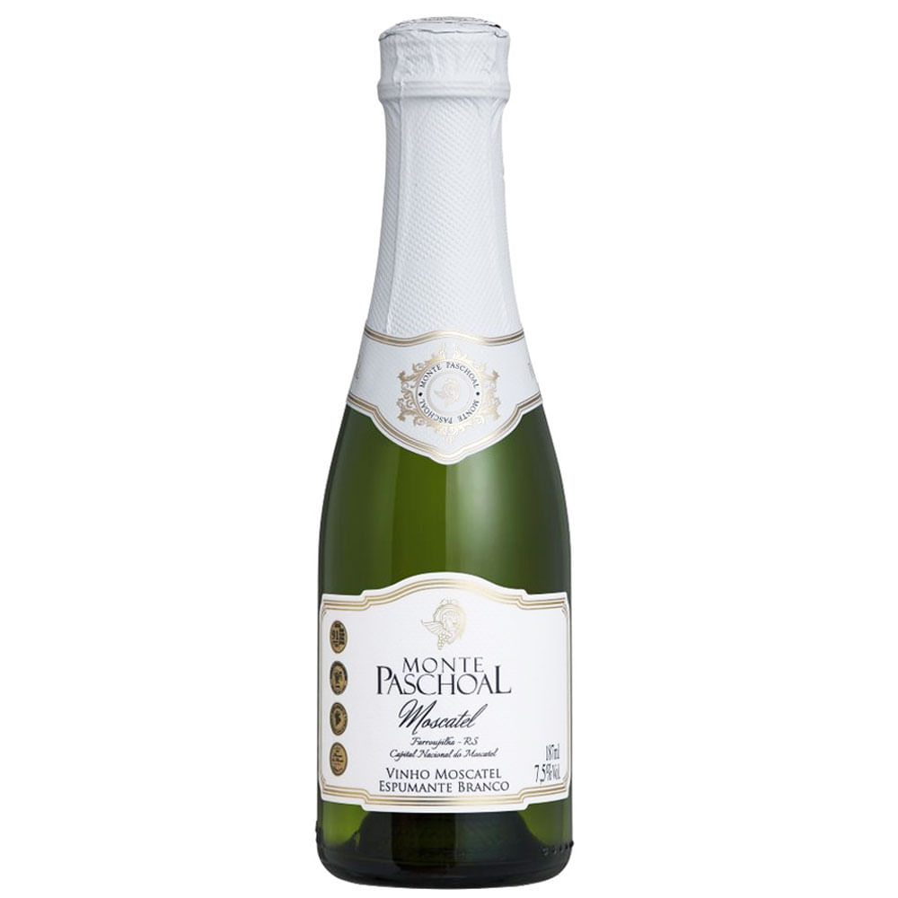 Vinho Moscatel Espumante Branco 187ml - Monte Paschoal - Doce Malu