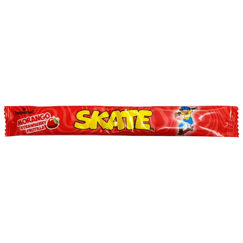 Bala Mastigável Skate Morango c/50 - Imperial - Doce Malu