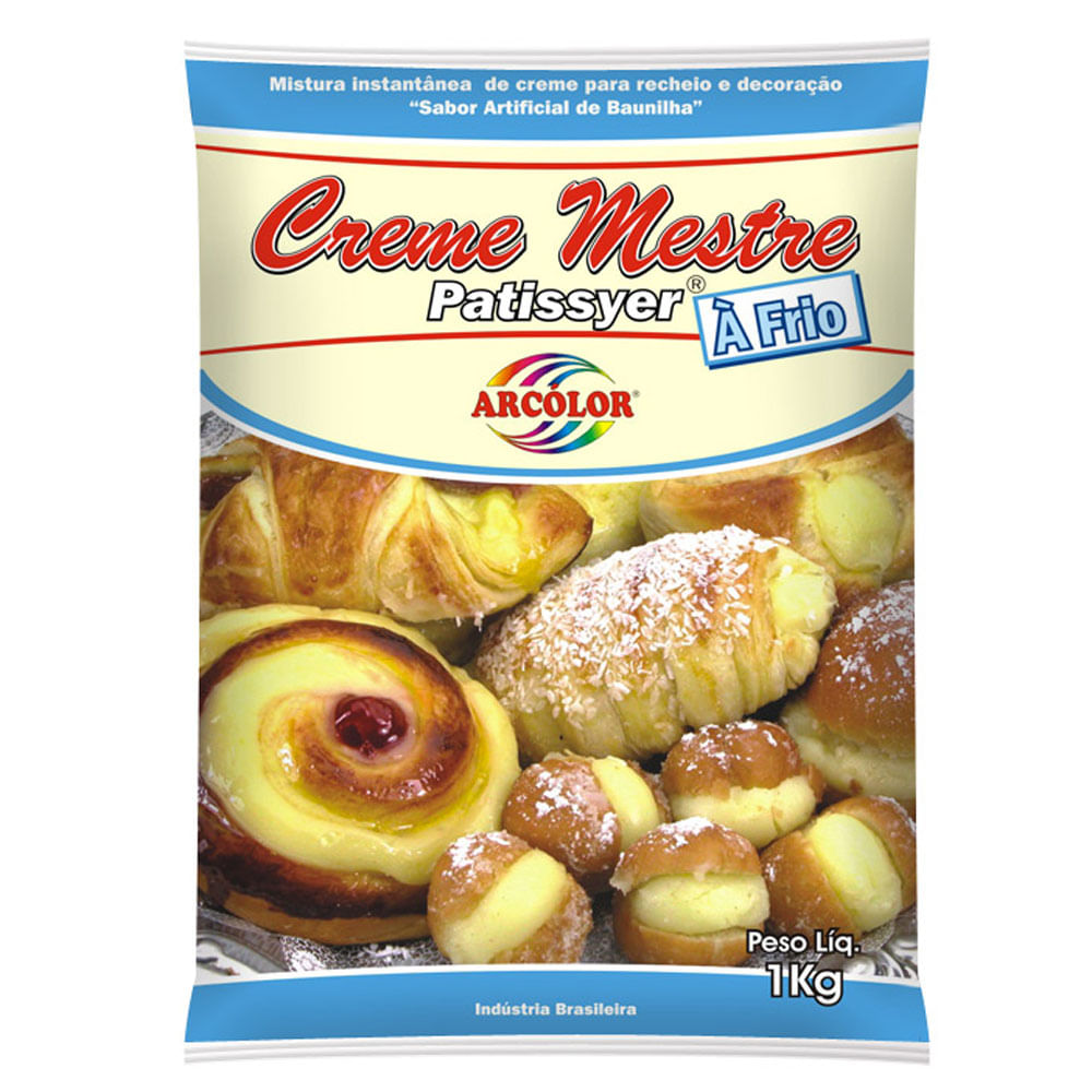 Creme Confeiteiro Mestre Patissyer À Frio 1kg - Arcolor - Doce Malu