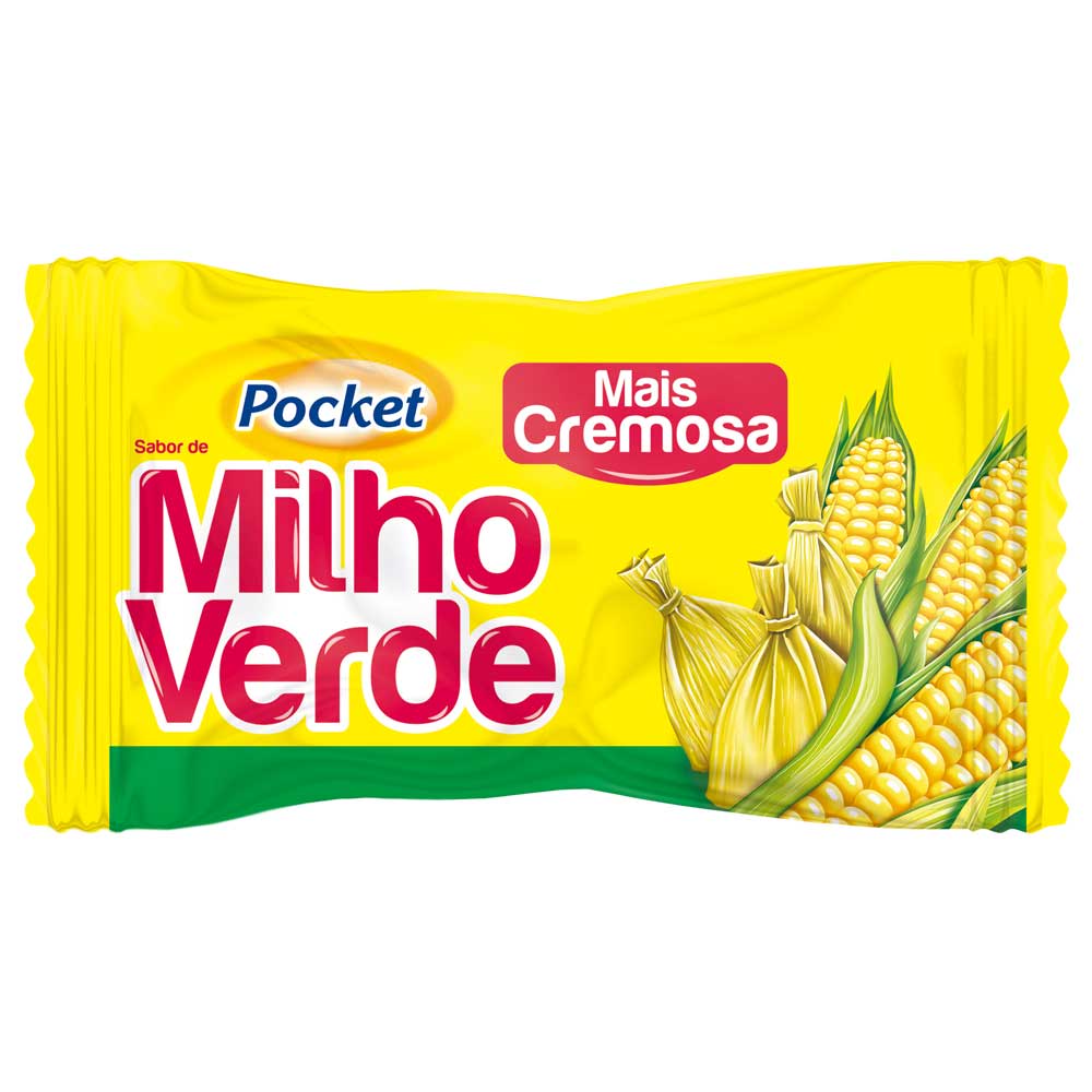 Kit 5 Balas Pocket Milho Verde 500g - Riclan - Doce Malu
