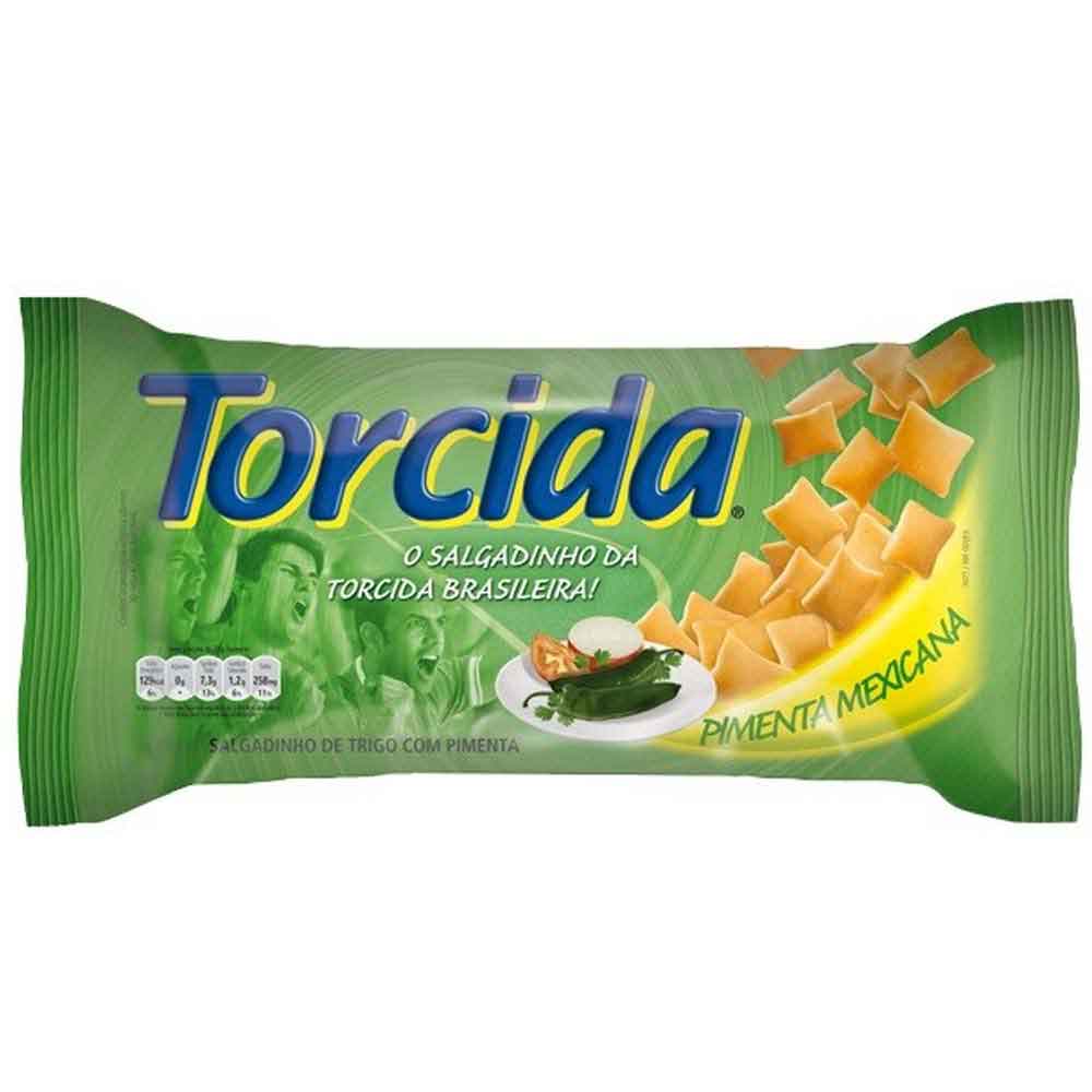 Kit 20 Salgadinhos Torcida Pimenta Mexicana 70g - Lucky - Doce Malu