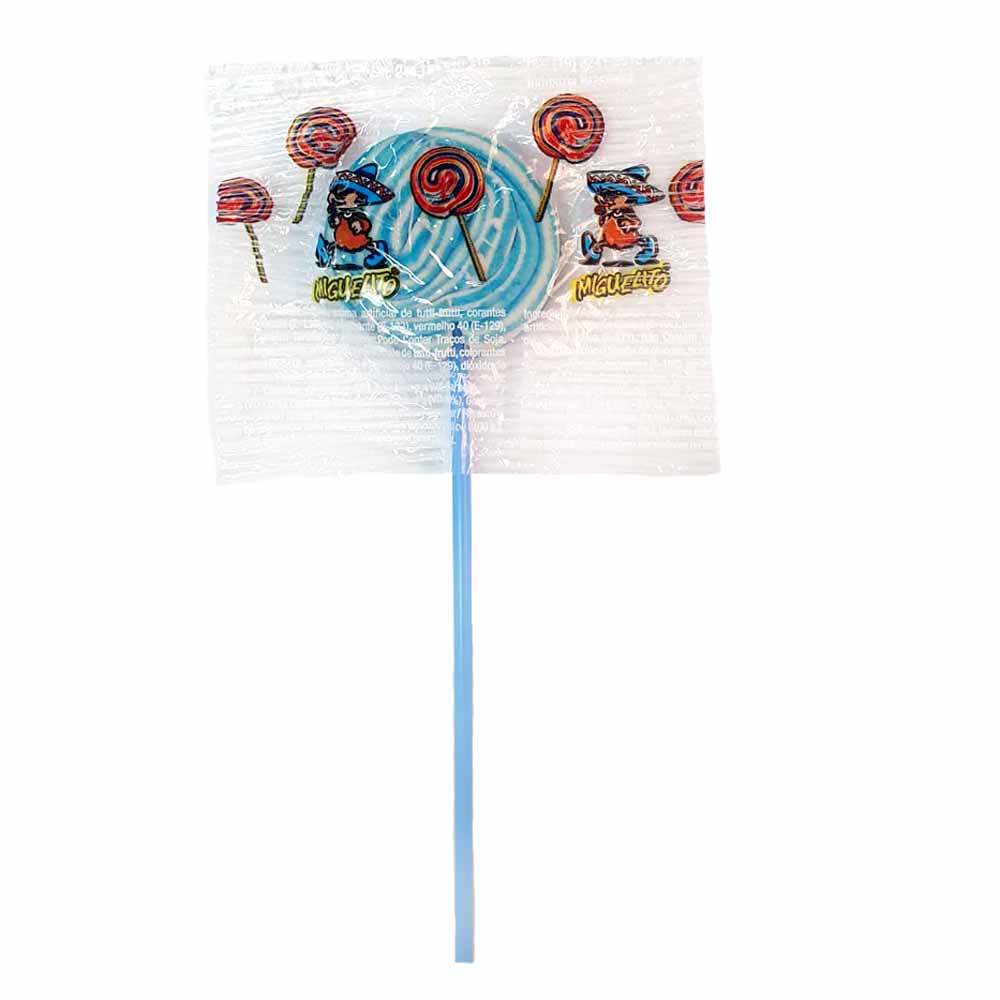 Pirulito Psicodélico Azul e Branco 600g - Miguelito - Doce Malu