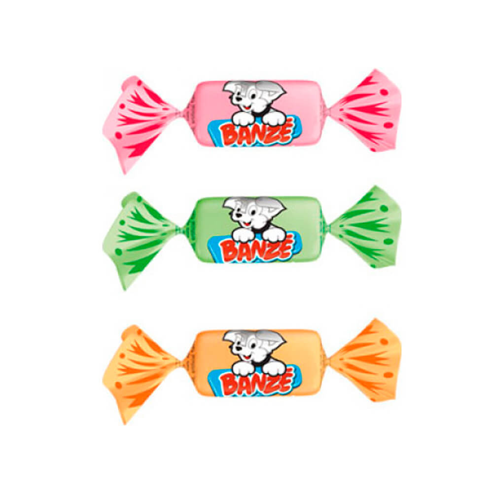 Bala Mastigável Banzé Iogurte Sortida 600g - Boavistense - Doce Malu