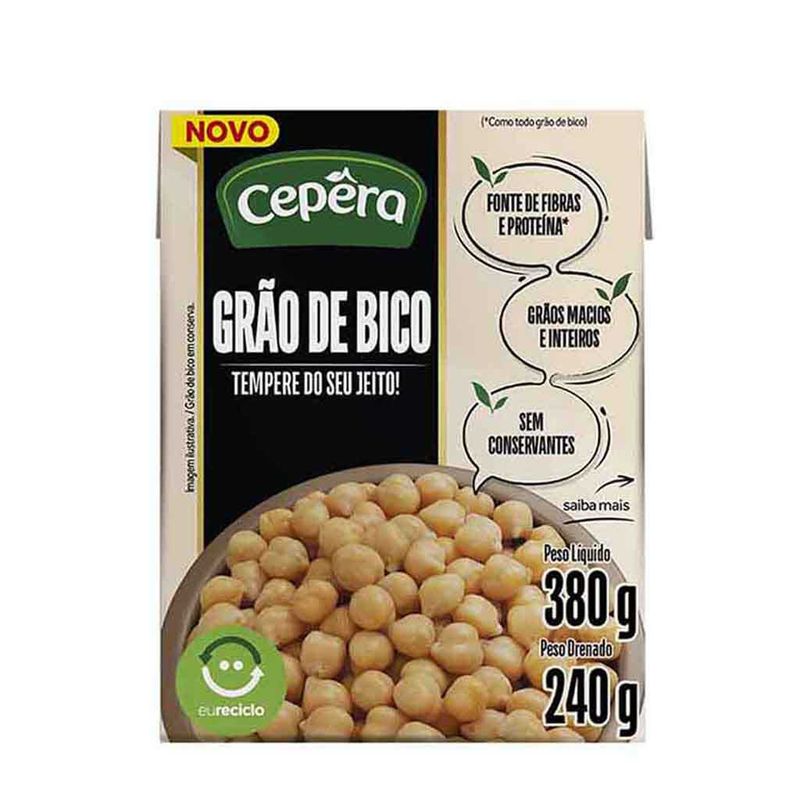 Grão de Bico em Conserva 240g - Cepêra - Doce Malu Grão de Bico em Conserva 240g - Cepêra - Doce Malu