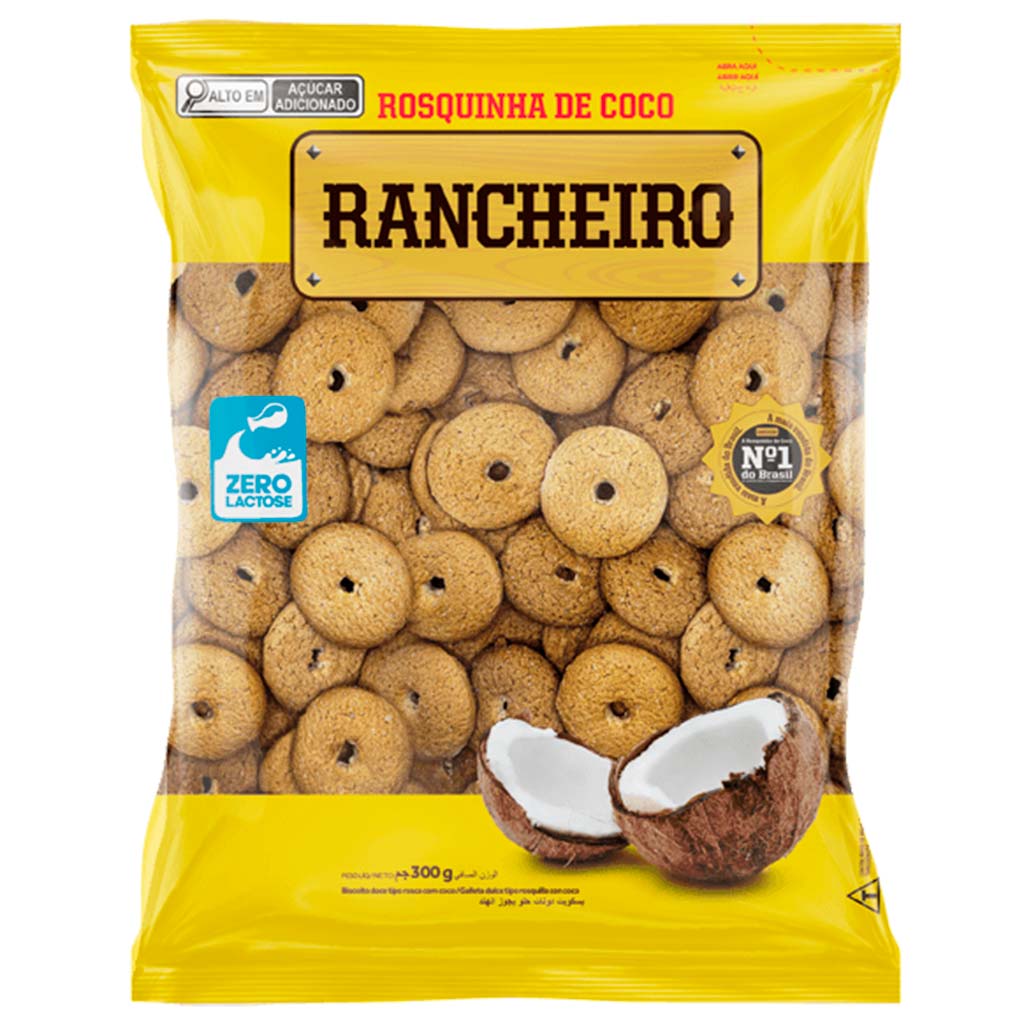 Biscoito Rosquinha Coco 300g - Rancheiro - Doce Malu Biscoito Rosquinha Coco 300g - Rancheiro - Doce Malu