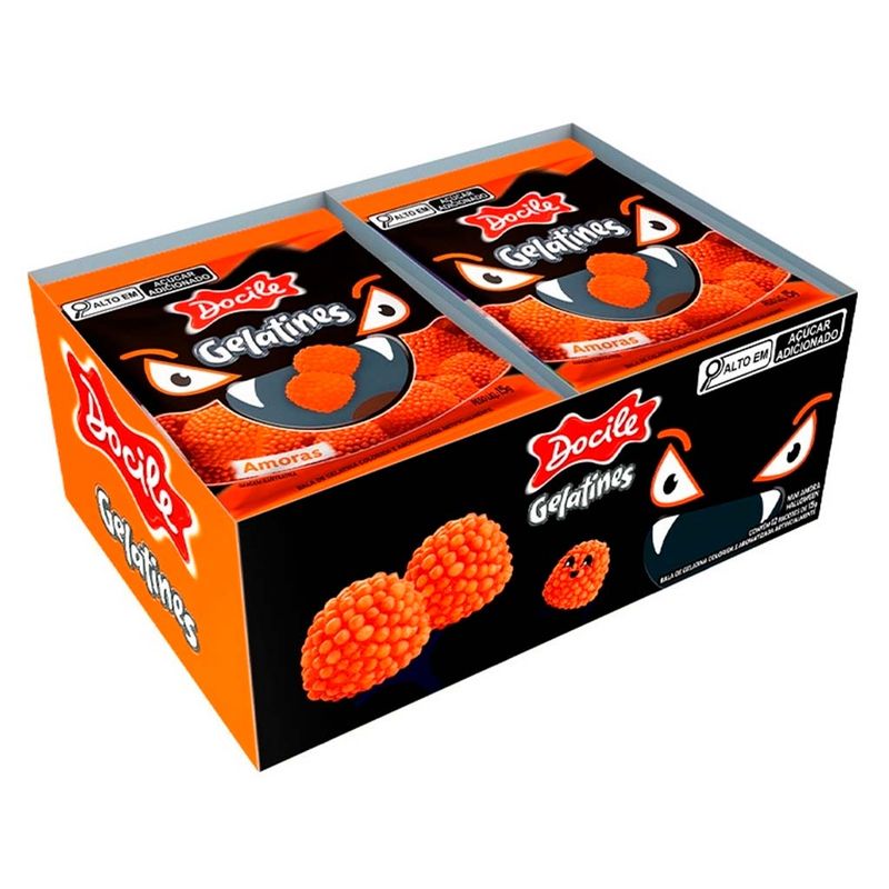 Mini Bala de Gelatina Amora Halloween Gelatines 15g c/12 - Docile ... Mini Bala de Gelatina Amora Halloween Gelatines 15g c/12 - Docile ...