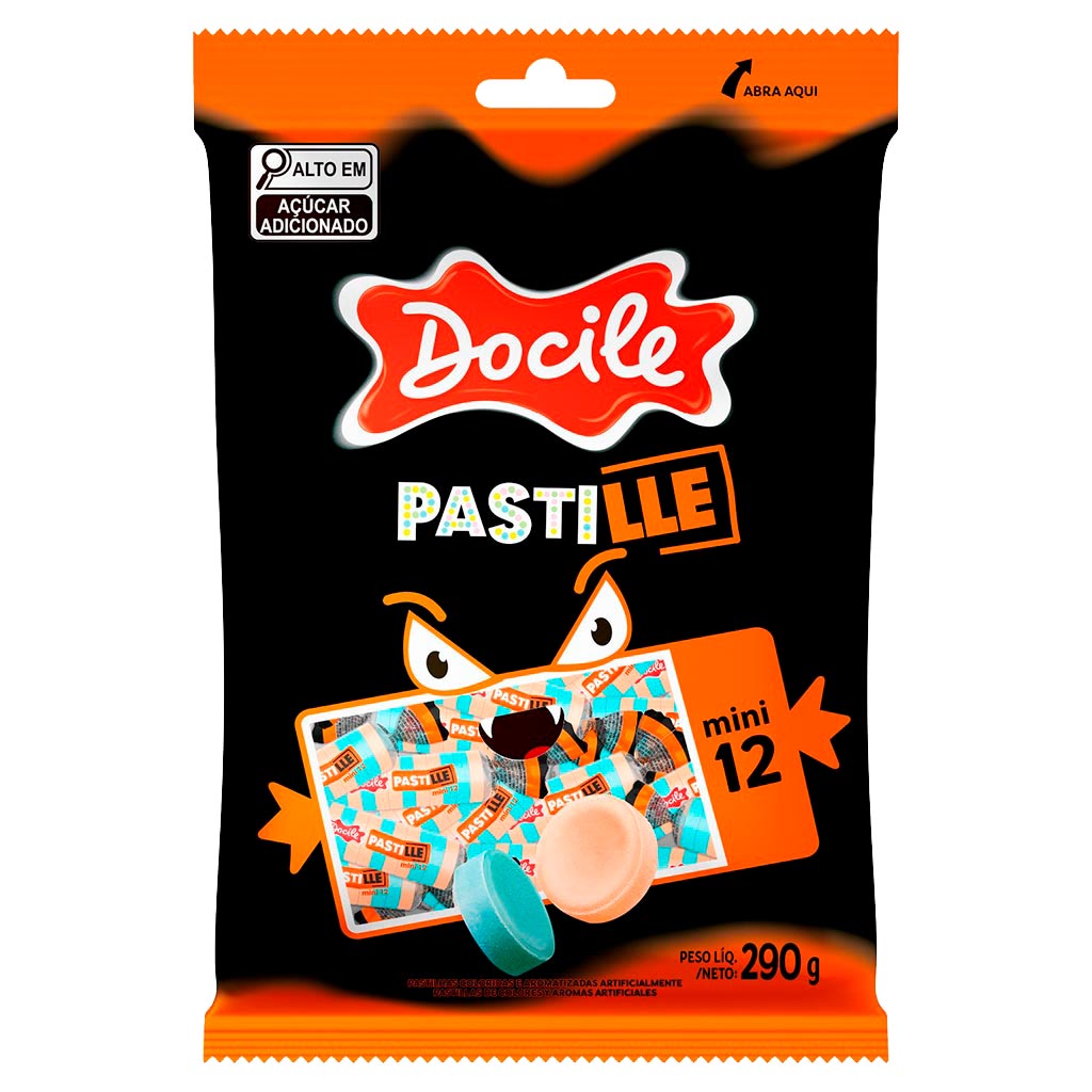 Pastilha Mini 12 Pastille Halloween 290g Docile - Doce Malu